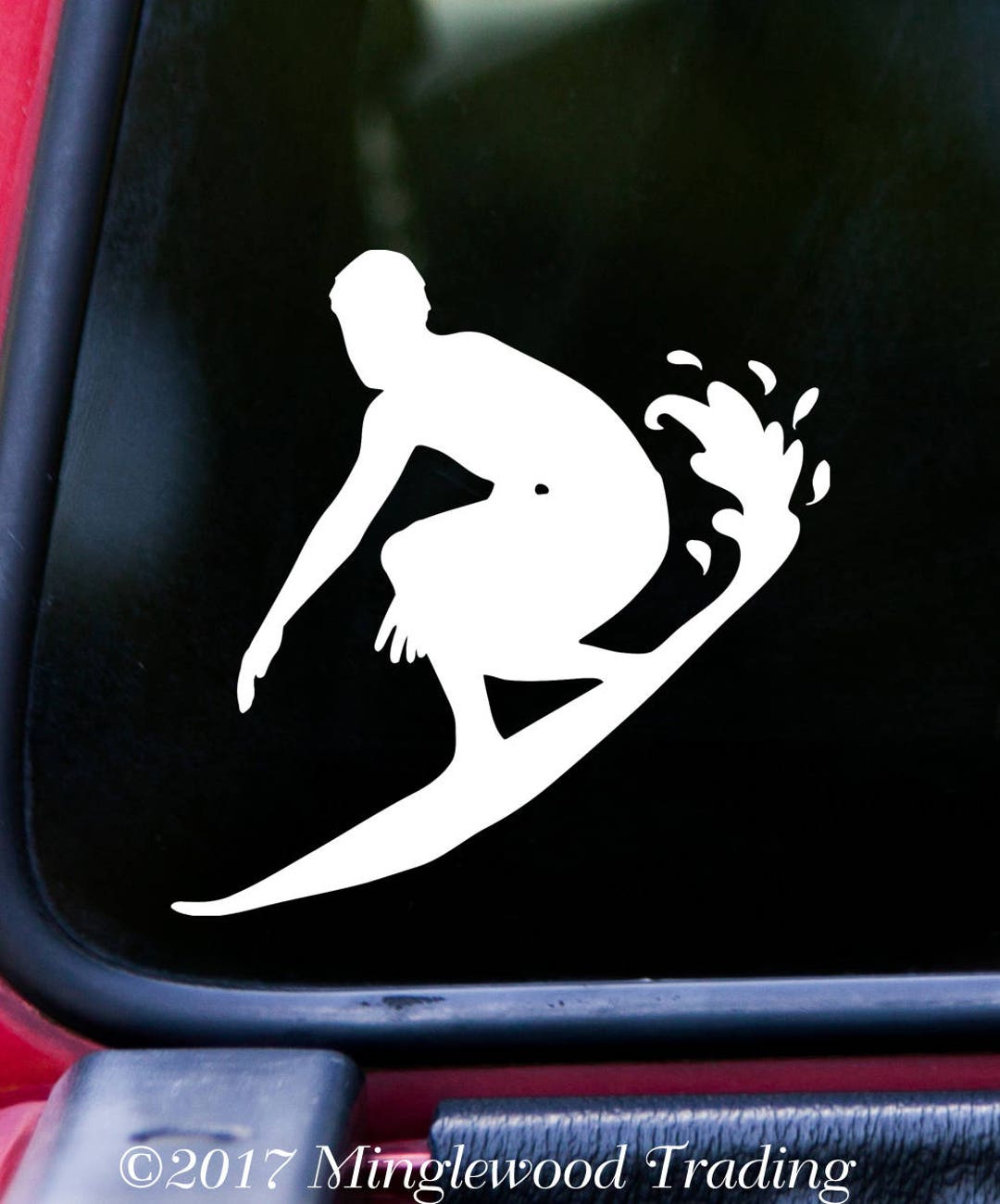 Surfer Man Boy Vinyl Decal Sticker - Surfboard Wave Surfing - Etsy