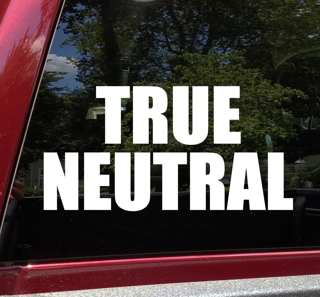 True Neutral Vinyl Sticker RPG Role Playing Character - Etsy