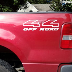 Pair 4X4 off Road V6 Vinyl Decal Stickers - 4 by 4 Truck 4 X 4 4-wheel ...