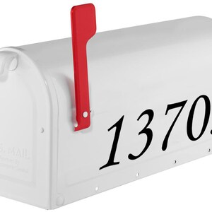 Italic Mailbox Numbers - Vinyl Sticker - 1 to 8 Inches Tall - Custom ...