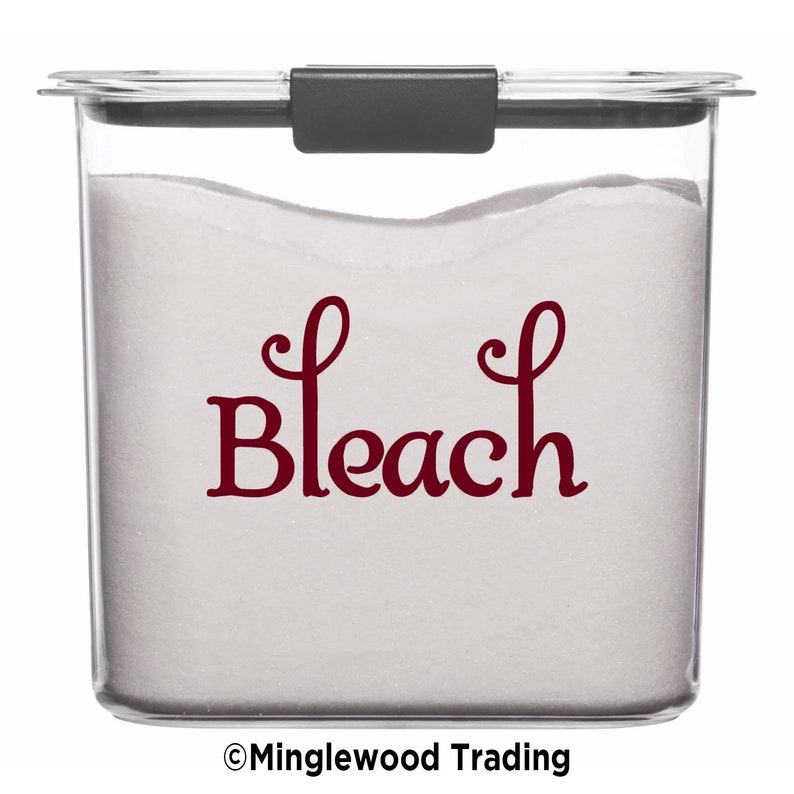 BLEACH Vinyl Decal Sticker Laundry Room Label SWASH | Etsy