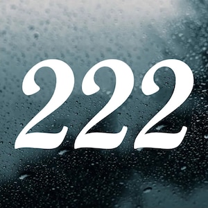 222 Angel Number Vinyl Decal - Have Faith Numerology - Die Cut Sticker ...