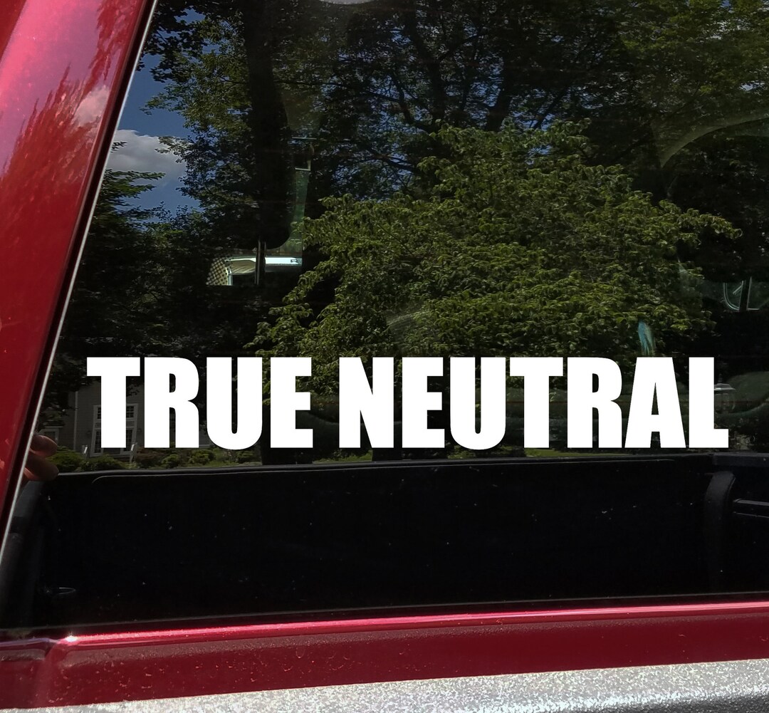 True Neutral Vinyl Sticker - RPG Role Playing Character Alignment V1 ...