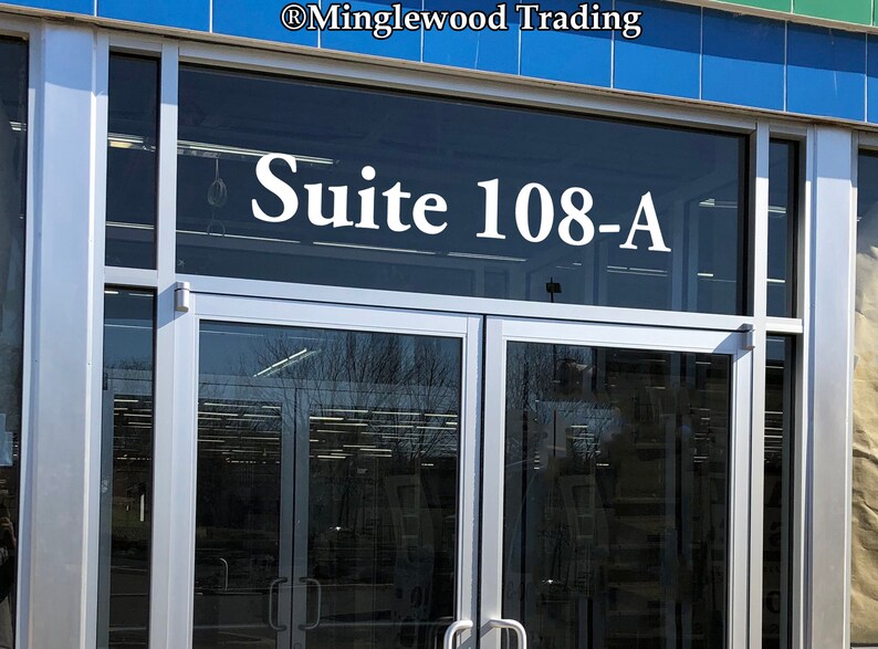 Storefront Address Numbers - 3" to 15" Tall - Custom Vinyl Decals - Die ...