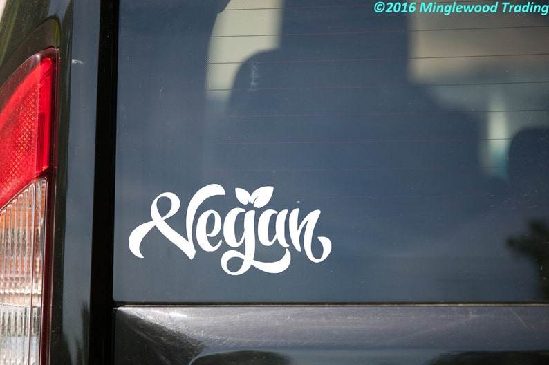 Vegan Vinyl Decal Sticker V1 Veganism Vegetarian Healthy - Etsy