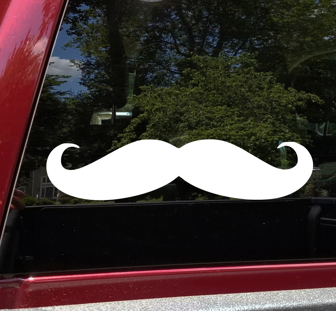 Mustache Vinyl Decal - Moustache Handlebar Imperial - Die Cut Sticker ...