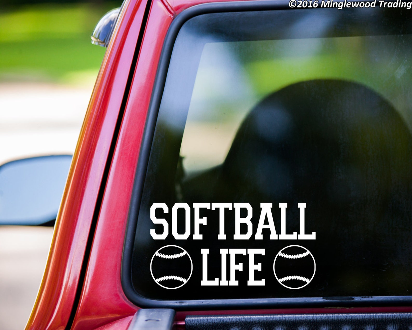 Softball Life Vinyl Decal Sticker - Fastpitch Slow Pitch - Etsy