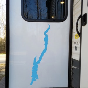 Lake George Outline Vinyl Decal - New York Adirondack - Die Cut Sticker ...