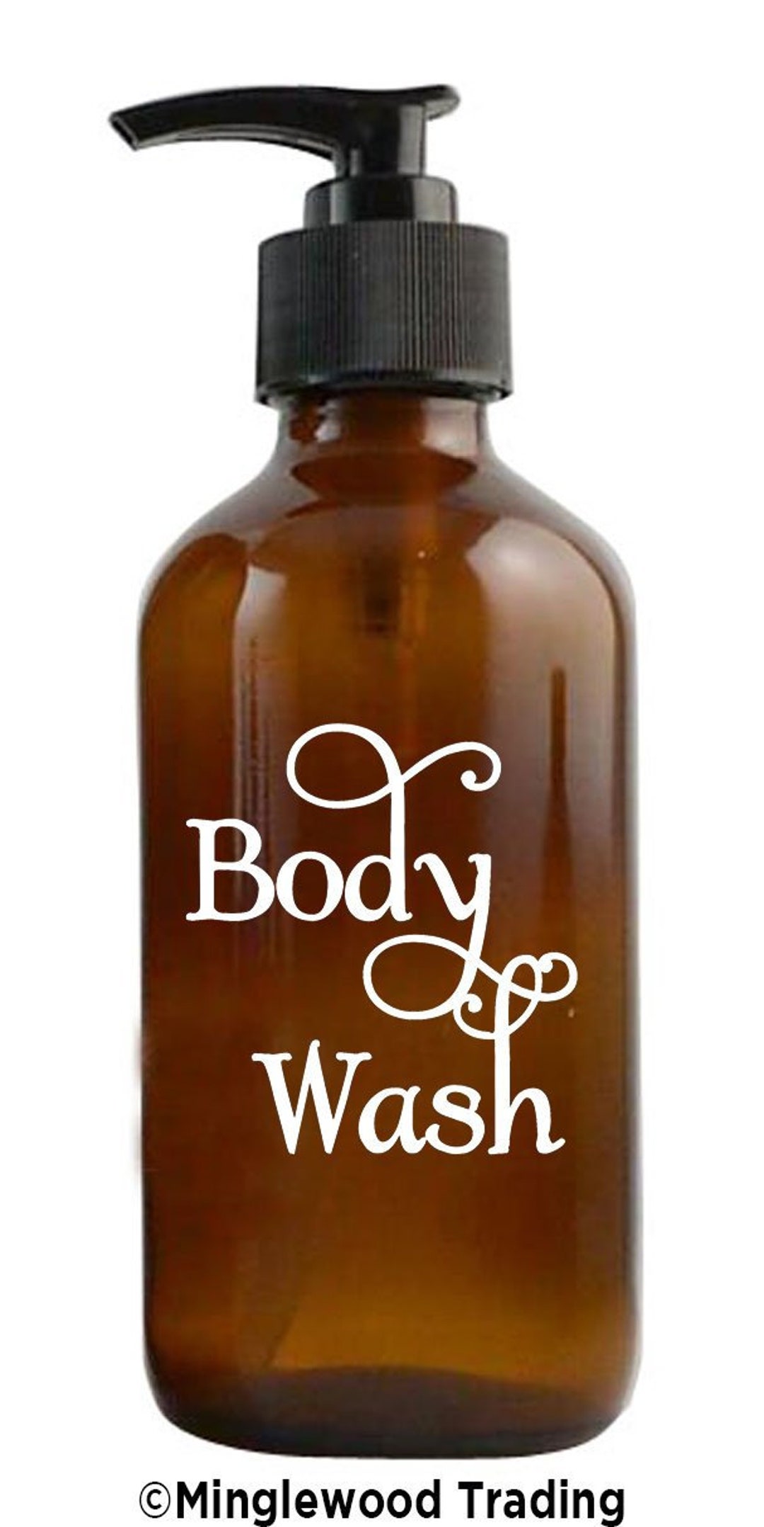 Body Wash Vinyl Sticker - Bathroom Label - Shower Bath - Die Cut Decal ...