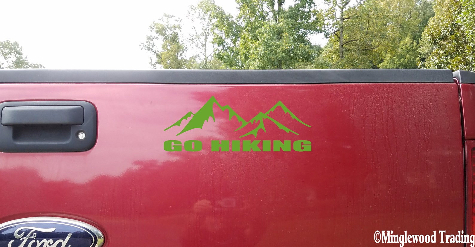 GO HIKING Vinyl Decal Sticker Trails Mountains Outdoors - Etsy