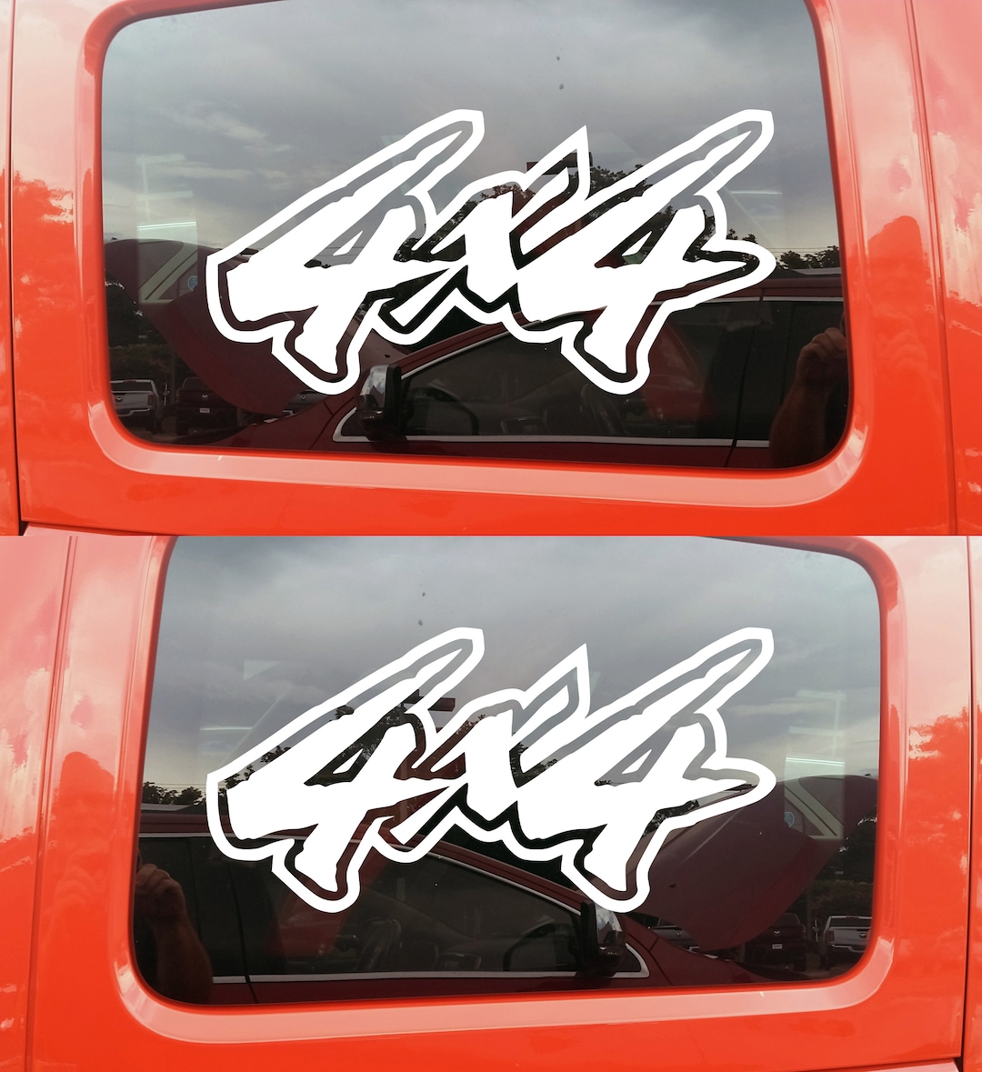Pair 4X4 Vinyl Decals V8 - 4 by 4 off Road 4 X 4 Truck 4 Wheel Drive ...