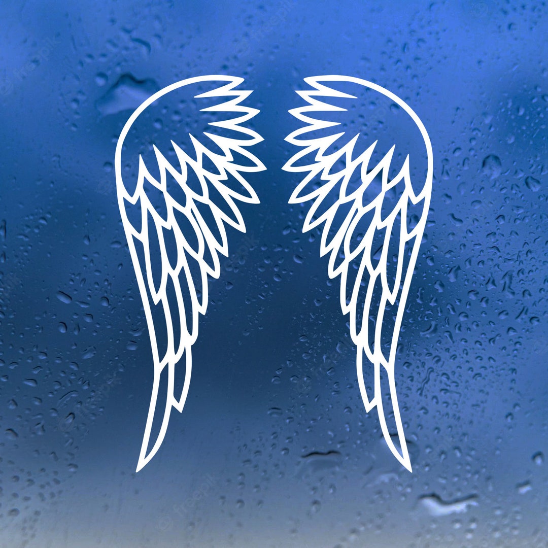 Angel Wings Vinyl Decal V12 | Custom Wing Stickers | Die Cut Sticker - Etsy