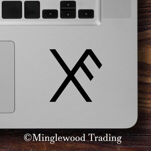 Good Luck Bind Rune Vinyl Sticker - Gibu Auja Norse Viking Rune Symbol ...