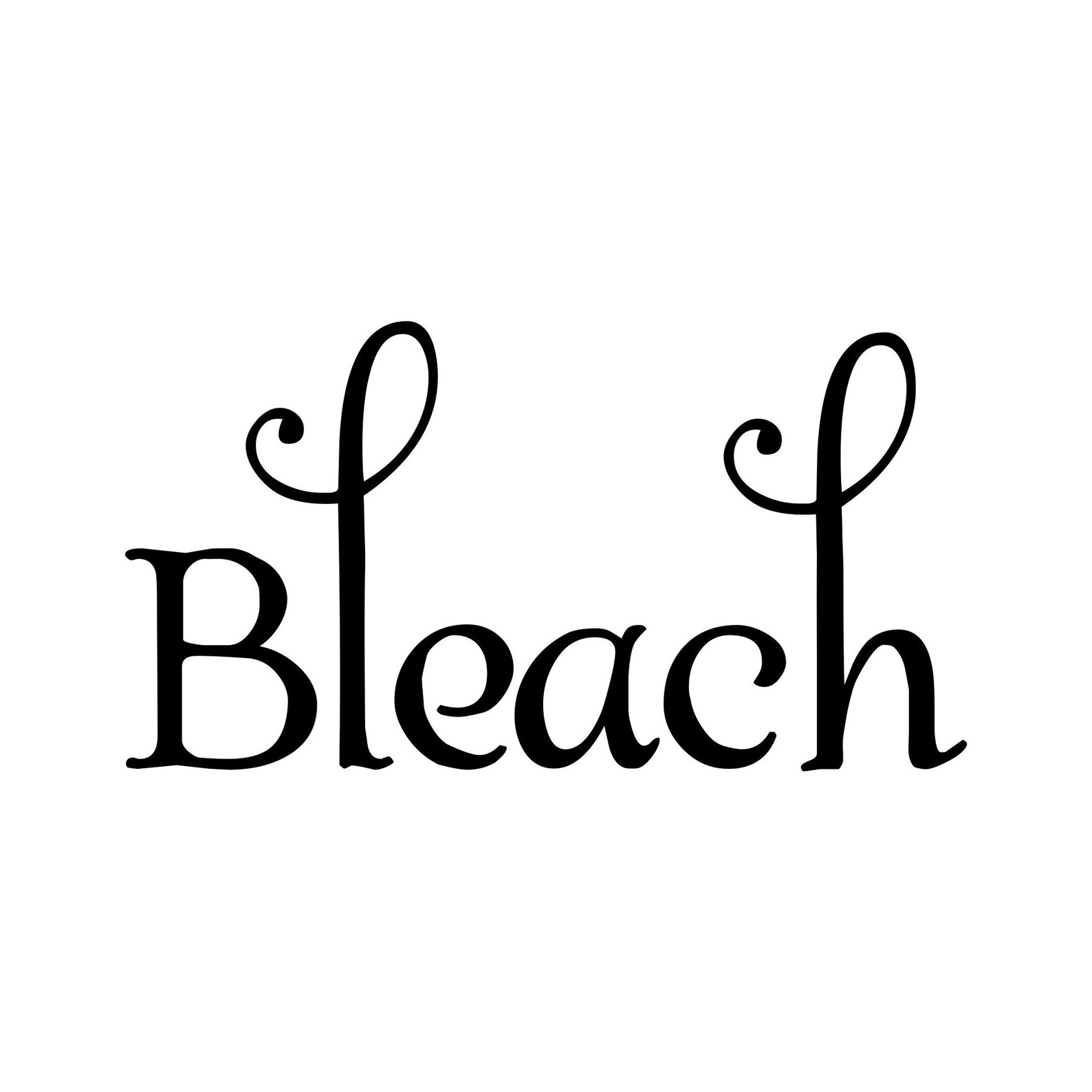 BLEACH Vinyl Decal Sticker Laundry Room Label SWASH | Etsy