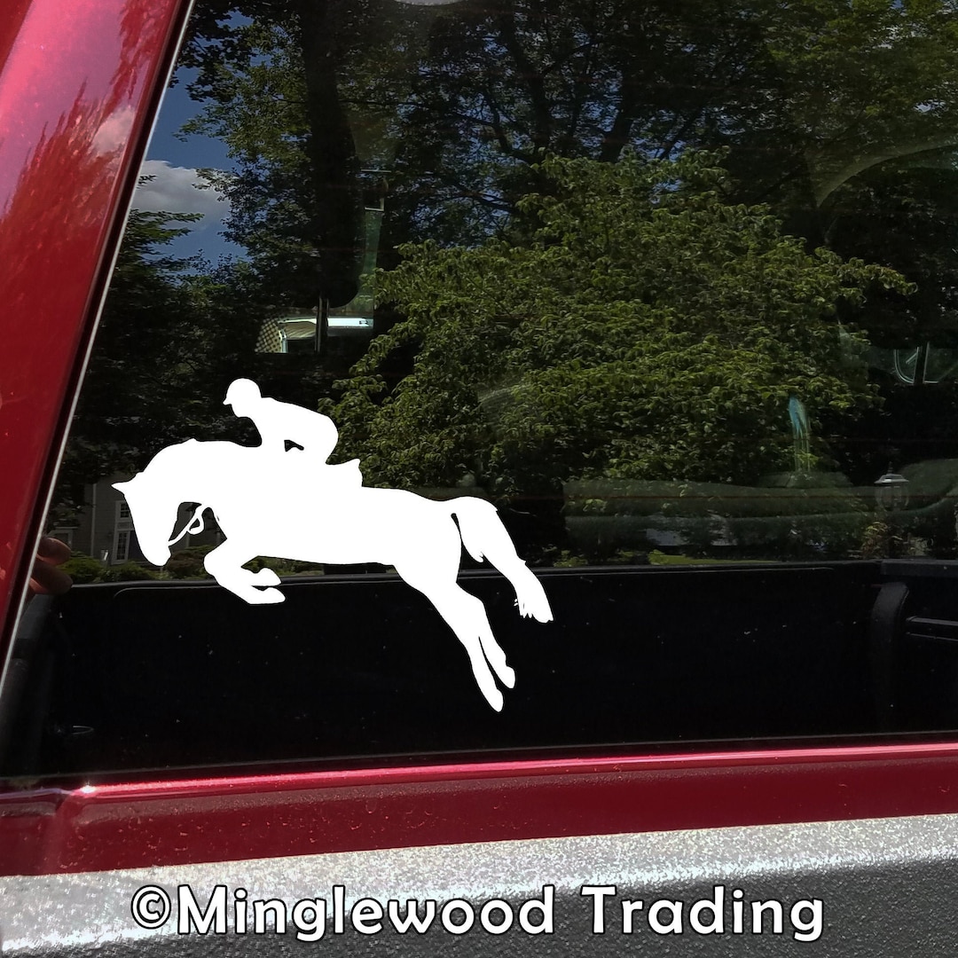 Horse Jumping Vinyl Decal Sticker Show Jumping Stadium Open - Etsy