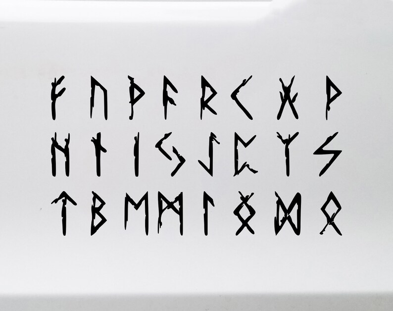 Full Set of 24 Runic Alphabet Vinyl Decals V2 Elder Futhark - Etsy