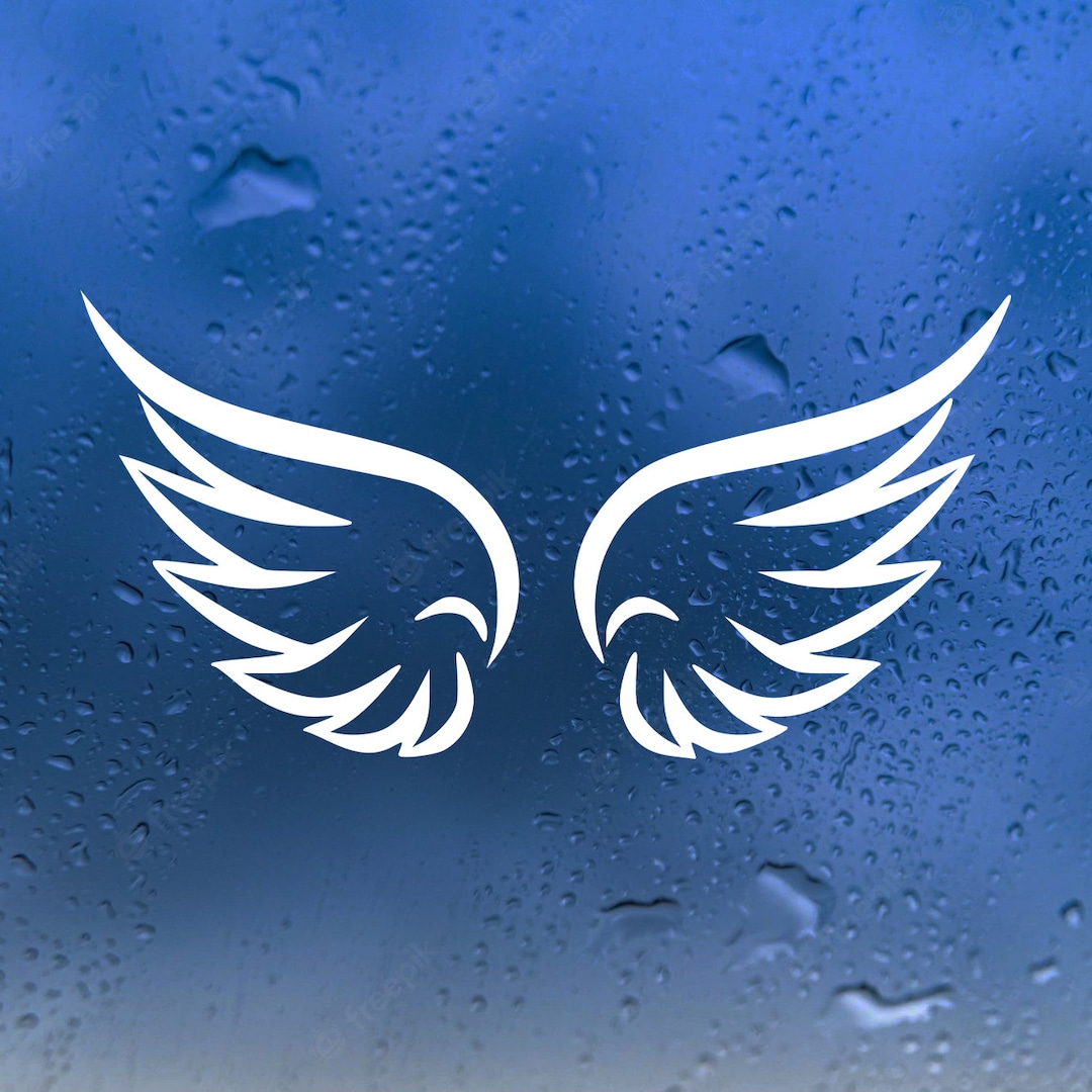 Angel Wings Vinyl Decal V5 | Custom Wing Stickers | Die Cut Sticker - Etsy