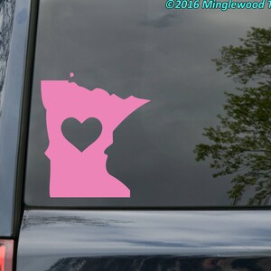 Minnesota Heart Vinyl Decal Sticker - State Love MN - Etsy