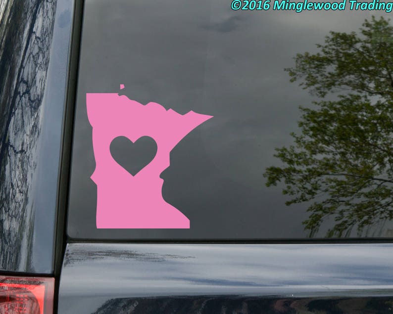 Minnesota Heart Vinyl Decal Sticker - State Love MN - Etsy
