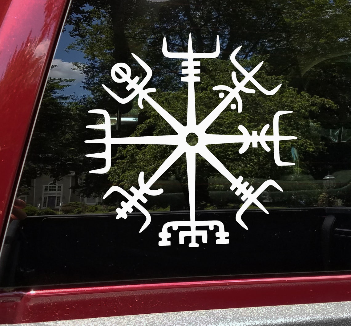 Viking Compass Vinyl Decal V3 Norse Vegvisir Magic Rune - Etsy