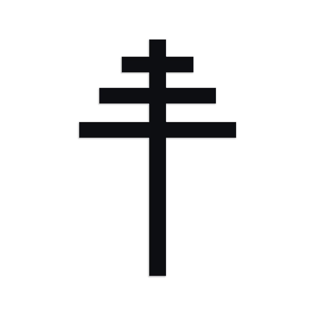Papal Cross Vinyl Sticker – Pope Christian Triple Cross – Ecclesiastic ...