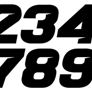 Custom Motocross MX Dirt Bike Racing Numbers Vinyl Decal Supercross SX ...