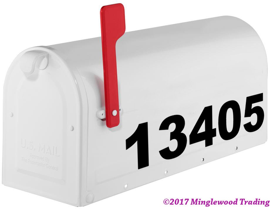 Bold Modern Mailbox Numbers Vinyl Sticker 1 to | Etsy