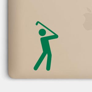Golfer V4 Vinyl Decal | Custom Color Stickers for Laptops, Cars ...