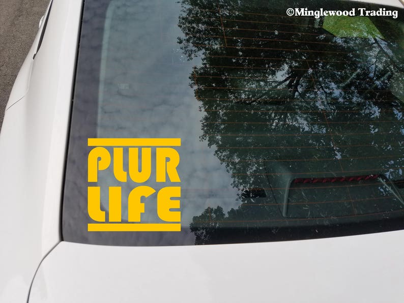 Plur Life V2 Vinyl Decal Bumper Sticker Peace Love Unity - Etsy