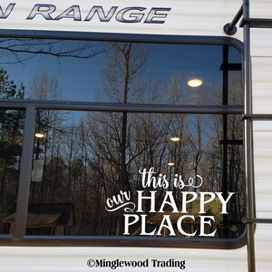 This is Our Happy Place Vinyl Decal – Camper RV Trailer Sticker ...