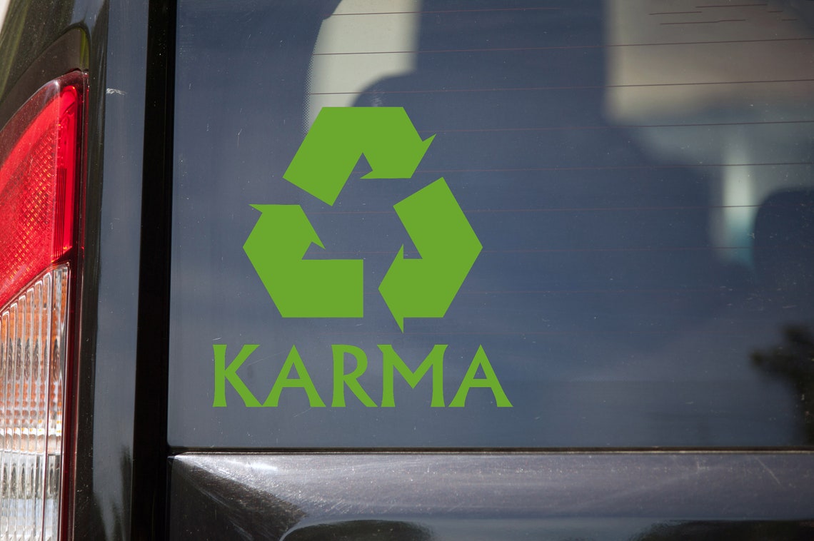KARMA RECYCLE Vinyl Decal Sticker Recycle Buddhism Fate | Etsy