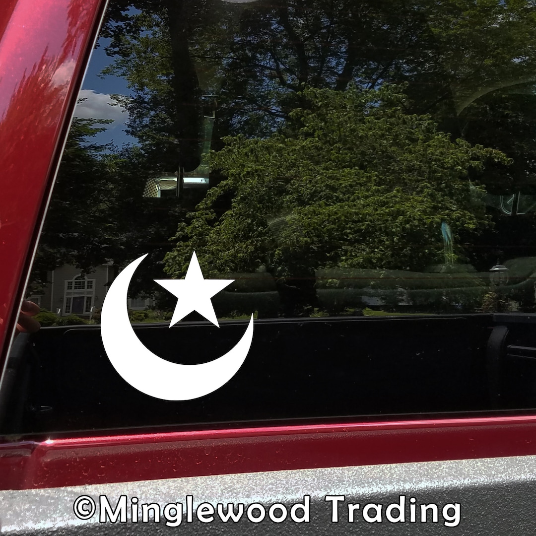 Star and Crescent Vinyl Decal Sticker - Moon - Islam - Etsy