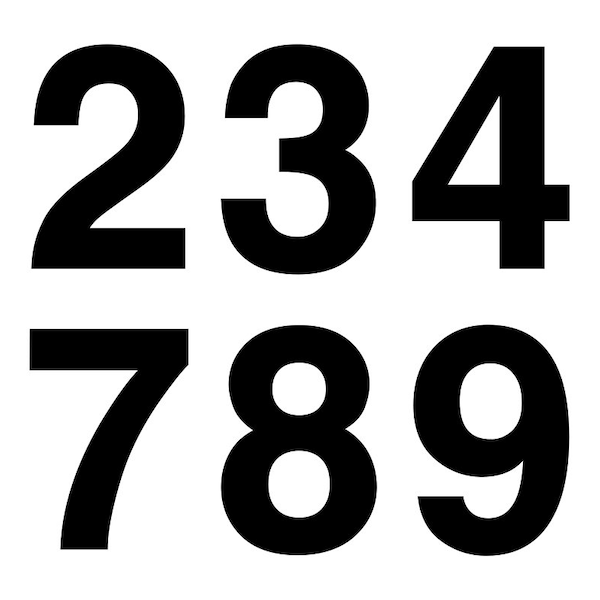Helvetica Numbers - Etsy