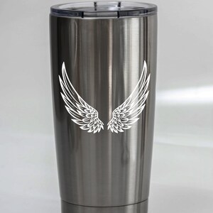 Modern Angel Wing Decal V7 | Minimal Symmetrical Wings for Car, Helmet ...