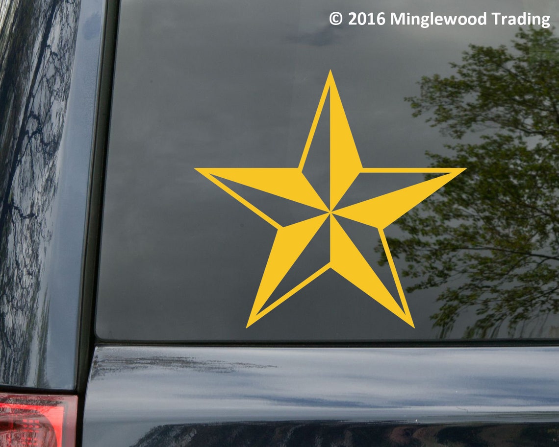 Nautical Star Vinyl Sticker Five Pointed Die Cut Decal - Etsy