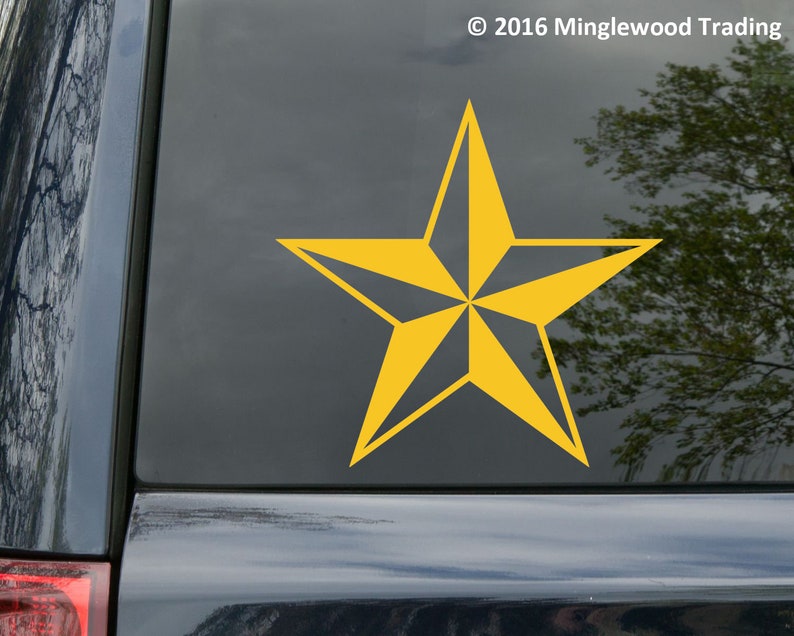 Nautical Star Vinyl Sticker Five Pointed Die Cut Decal - Etsy