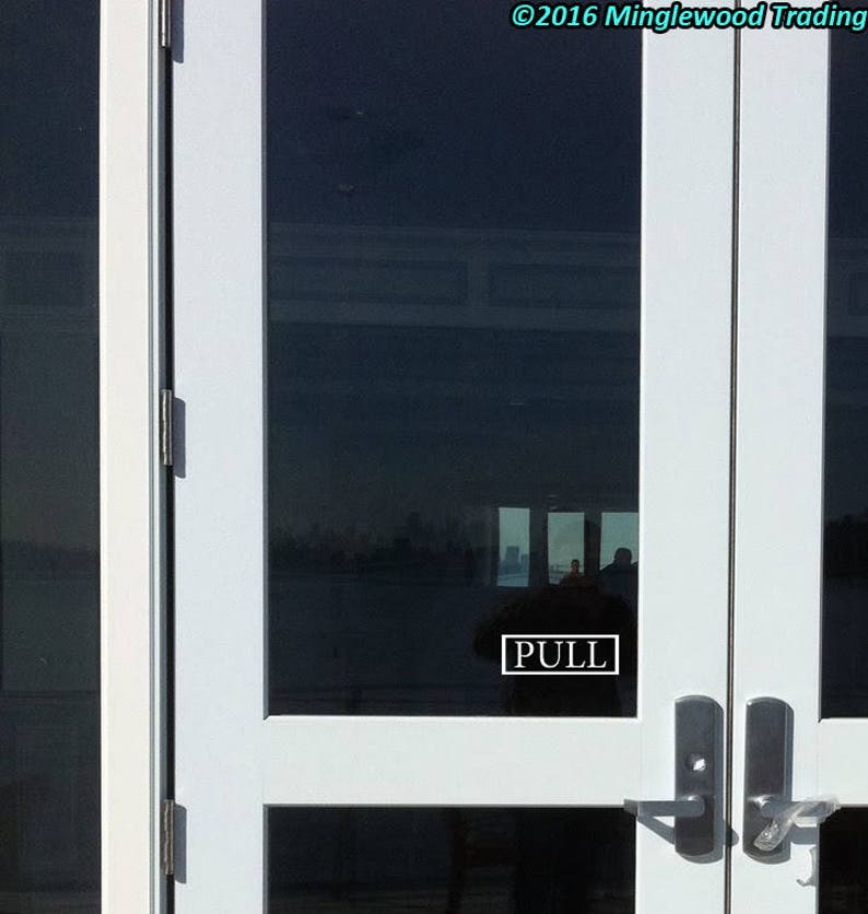 PUSH PULL Vinyl Decal Stickers Door Signs Entryway Foyer - Etsy