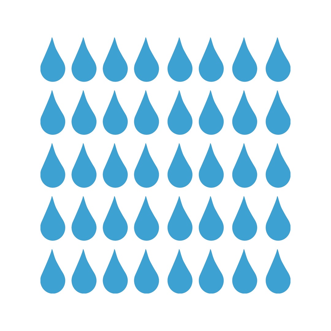 Raindrops (40 Count) Craft Vinyl Sticker Sheet - Water Droplets Drops ...