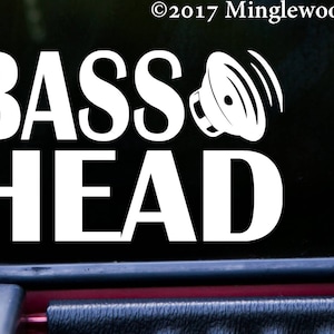 Bass Head Vinyl Decal V3 - EDM Music Speaker Basshead Headbanger - Die ...