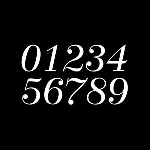 Fancy Die Cut Numbers Vinyl Decals Stickers 4 Sets of 0-9 Mailbox DUCH ...