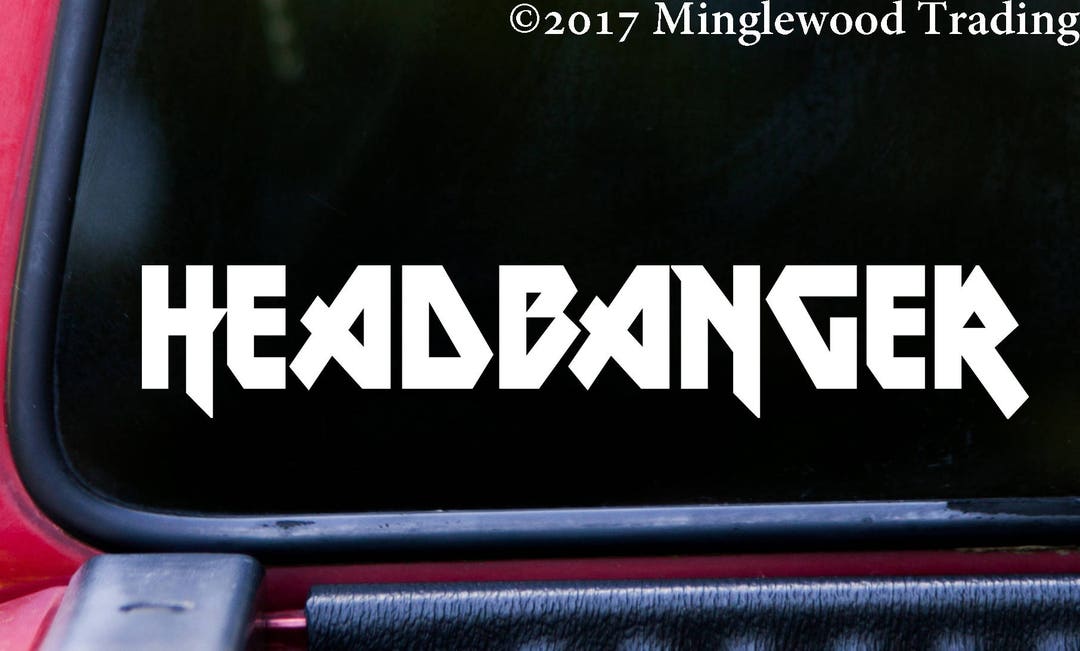 Headbanger V2 - Vinyl Decal Sticker - Heavy Metal Hard Rock - Etsy