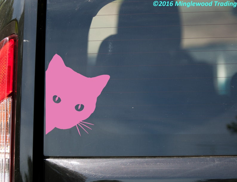 Cat Peeking Vinyl Decal Sticker - Feline Pet - Etsy