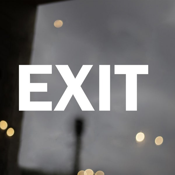 Exit Door Decal - Etsy
