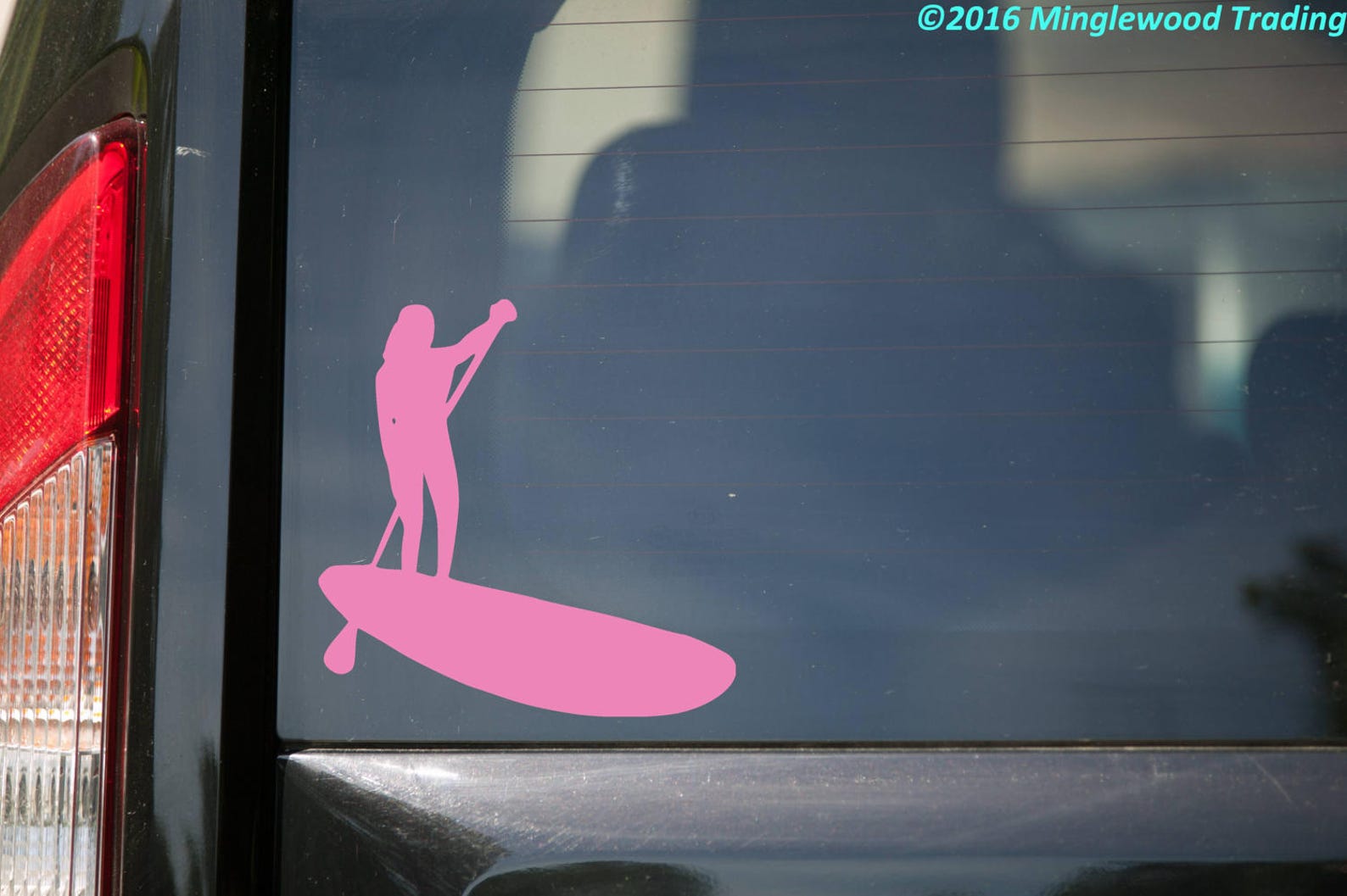 SUP Stand up Paddle Board Vinyl Decal Sticker Paddling WOMAN | Etsy
