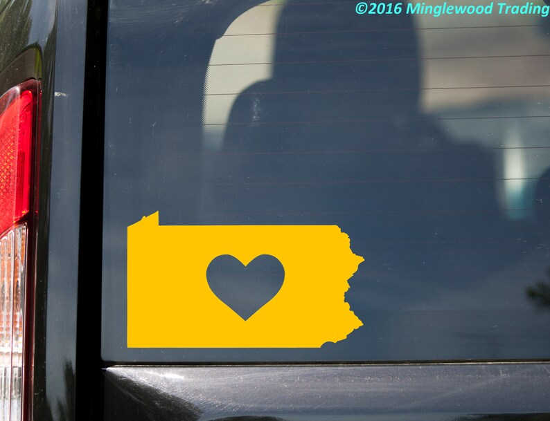 Pennsylvania Heart Vinyl Decal Sticker - Home State Love PA - Etsy