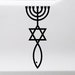 Messianic Judaism Symbol Vinyl Decal - Menorah Star of David Ichthys ...