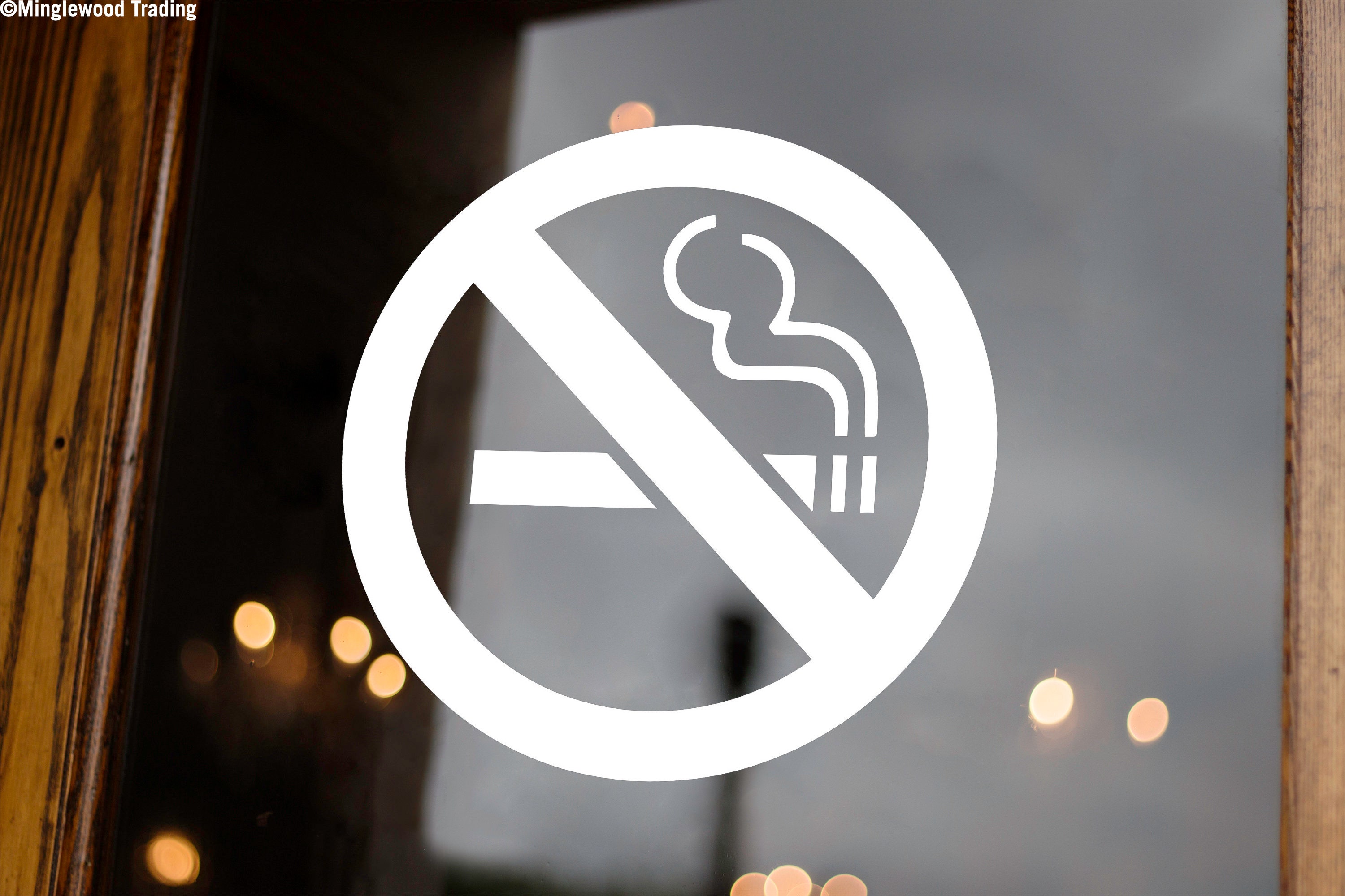 NO SMOKING Sign Vinyl Decal Sticker Cigarettes Cigars | Etsy