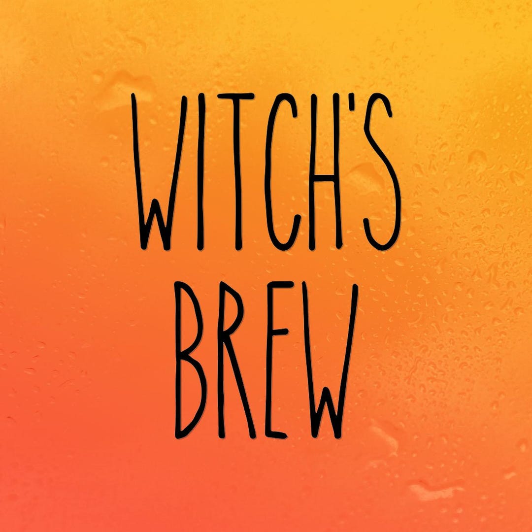 Witch's Brew Label | Fun Halloween Vinyl Decal Sticker for Bottle Candy ...