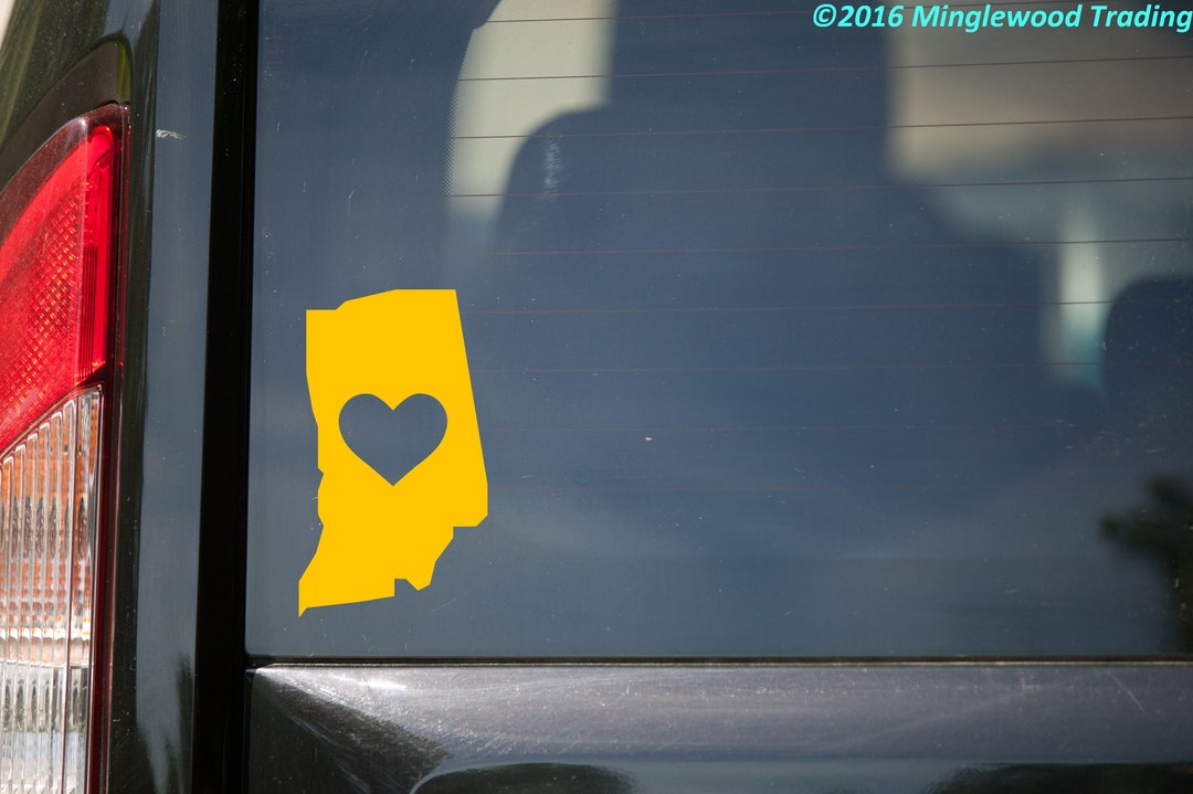 Indiana Heart Vinyl Decal Sticker - Home State IN Hoosier - Etsy