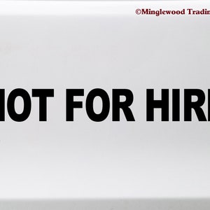 Set of 2 Not for Hire Vinyl Stickers DOT Truck Limo Labels - Etsy